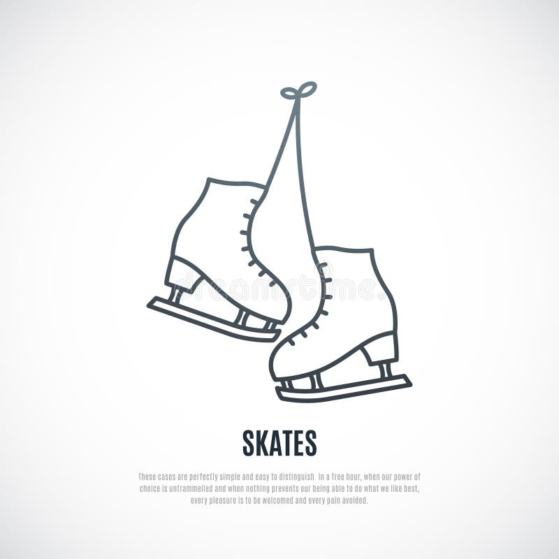 Outline Vector Illustration of Skates. Stock Vector - Illustration of ...