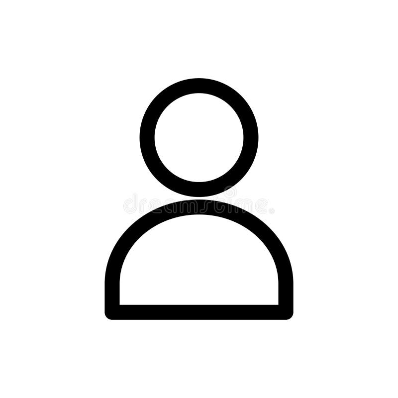 Line Icon Representing a User Profile Stock Illustration - Illustration ...