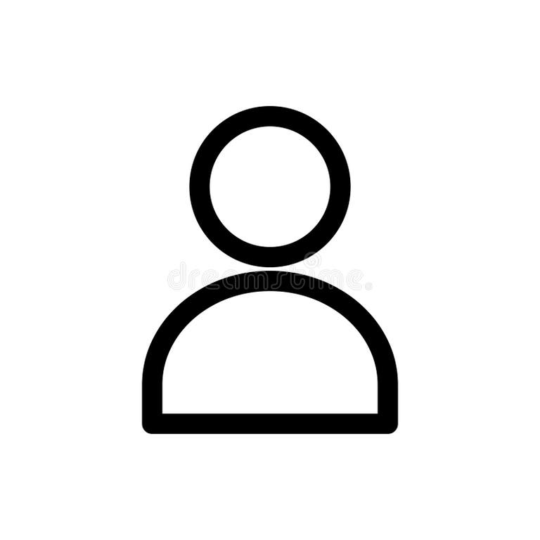 Line Icon Representing a User Profile Stock Illustration - Illustration ...