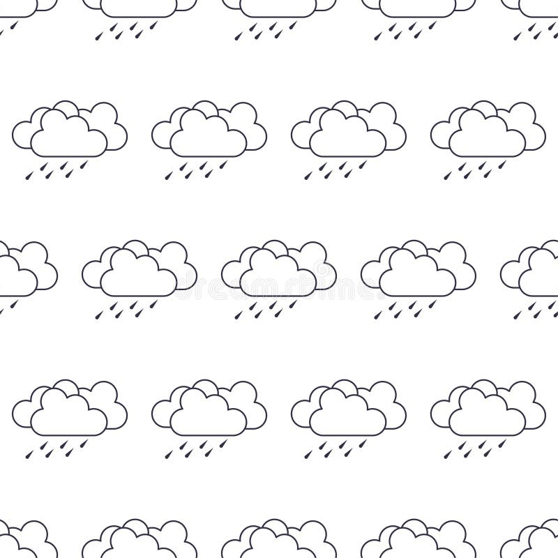 Outline Rain Drop in Vector. Flat Icon of Water Raindrop or Oil ...