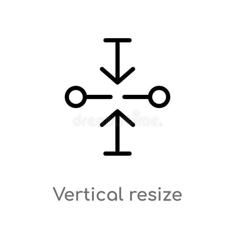 Vertical Resize Icon Thin Linear Vertical Resize Outline Icon Isolated