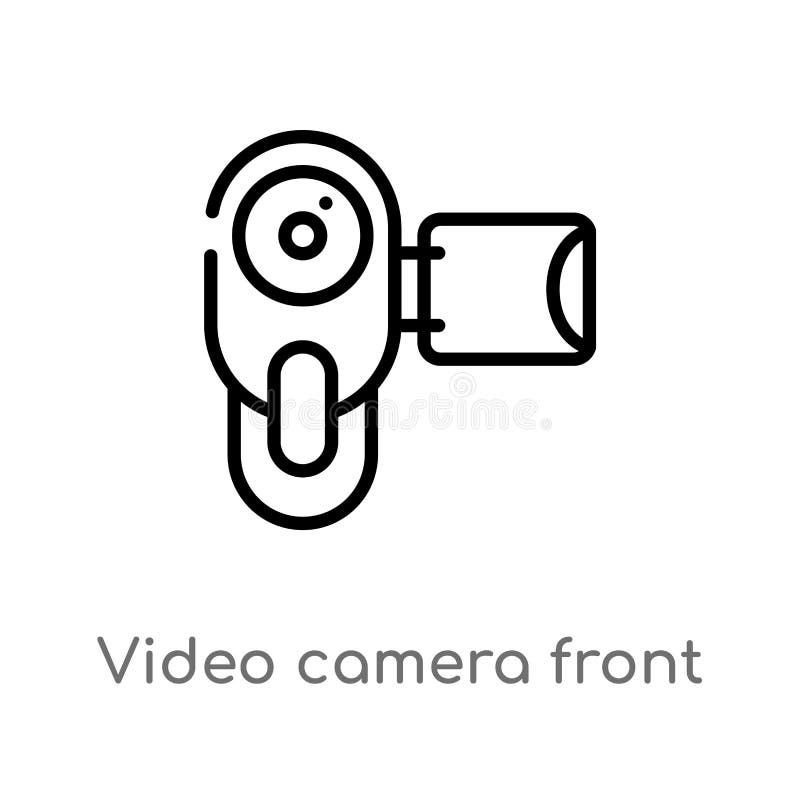 Camera Front View Icon in Different Style Vector Illustration. Two ...