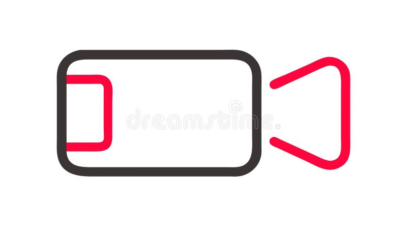 Outline Video Camera Record Indicator, Live Status Vector Design ...