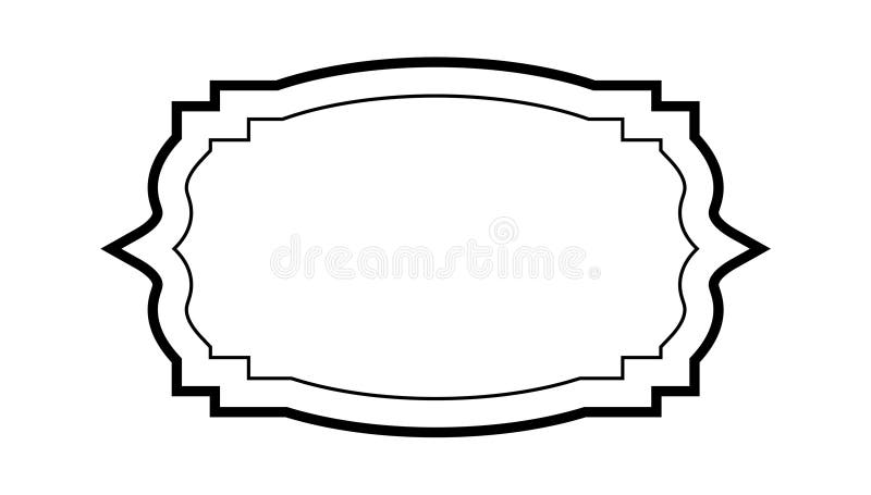 Outline Vintage Label. Vignette Blank Label. Vector Banner Stock ...