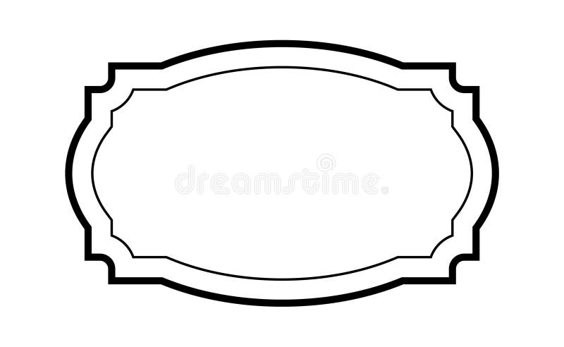 Outline Vintage Label. Vignette Blank Label. Vector Banner Stock Vector ...