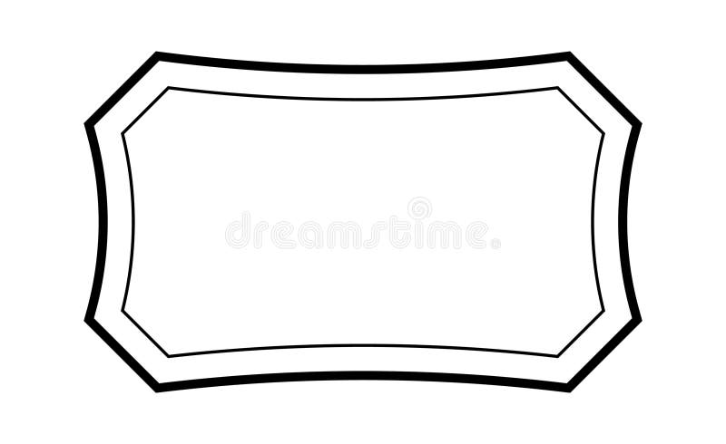 Outline Vintage Label. Vignette Blank Label. Vector Banner Stock Vector ...