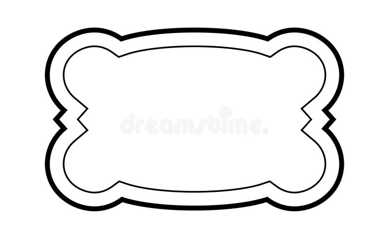 Outline Vintage Label. Vignette Blank Label. Vector Banner Stock Vector ...