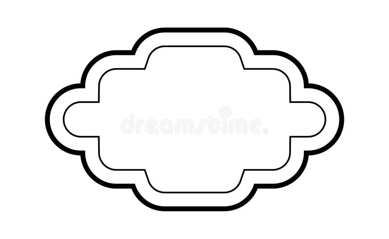 Outline Vintage Label. Vignette Blank Label. Vector Banner Stock ...