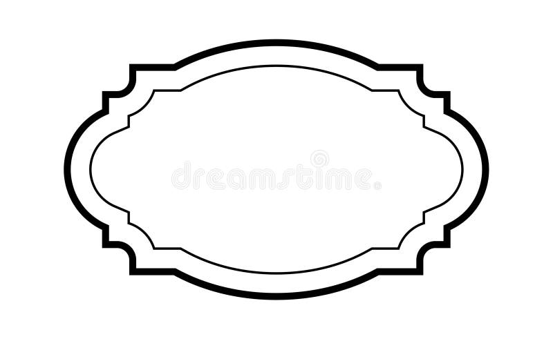 Outline Vintage Label. Vignette Blank Label. Vector Banner Stock ...