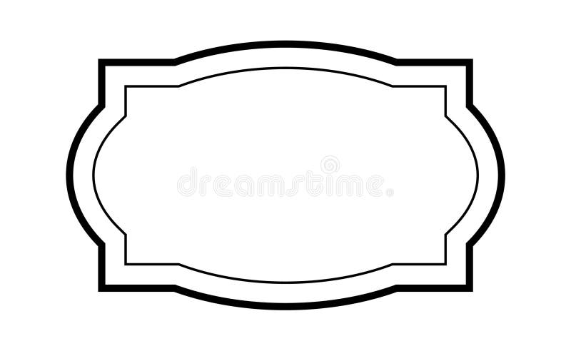 Outline Vintage Label. Vignette Blank Label. Vector Banner Stock Vector ...