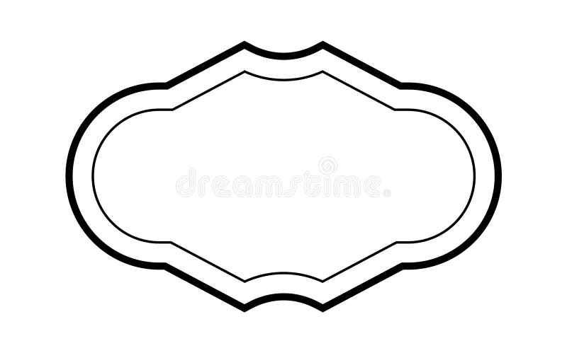Outline Vintage Label. Vignette Blank Label. Vector Banner Stock Vector ...