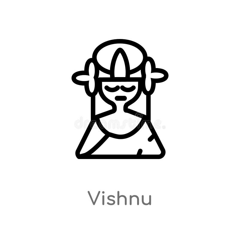 Hindu God Vishnu. Vector Illustration. Stock Vector - Illustration of ...