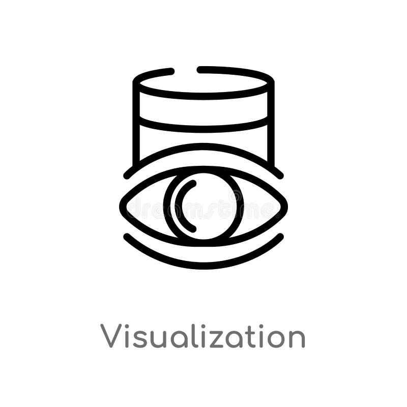 Outline Visualization Vector Icon. Isolated Black Simple Line Element ... Outline Visualization Vector Icon. Isolated Black Simple Line Element ...