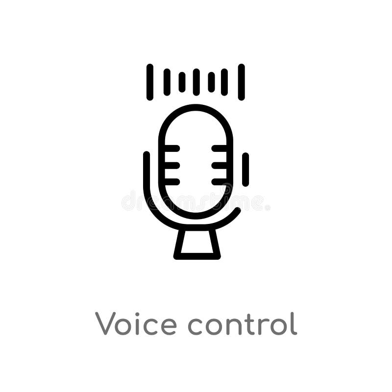 Black White Icon Voice Command Control Stock Illustrations – 360 Black ...