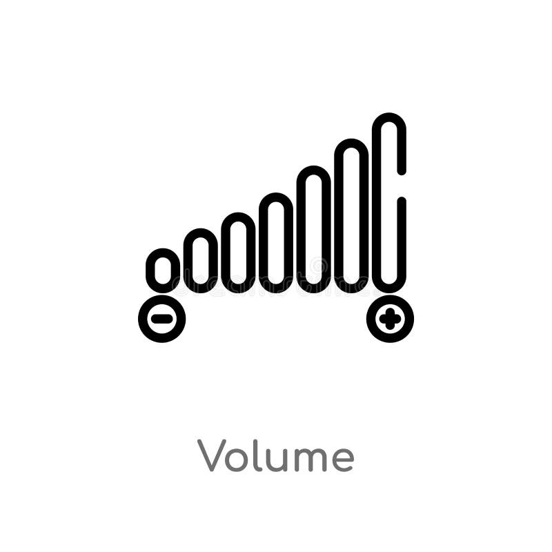 Outline Volume Vector Icon. Isolated Black Simple Line Element ...
