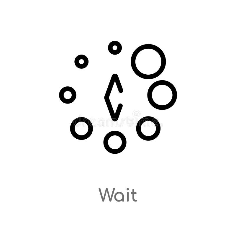 Wait sign stock illustration. Illustration of button - 38658432