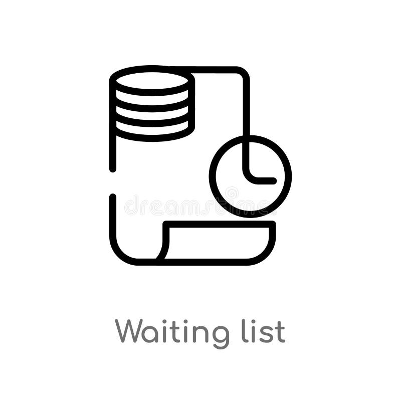 Waiting Outline Icon. Isolated Line Vector Illustration from Traffic ...
