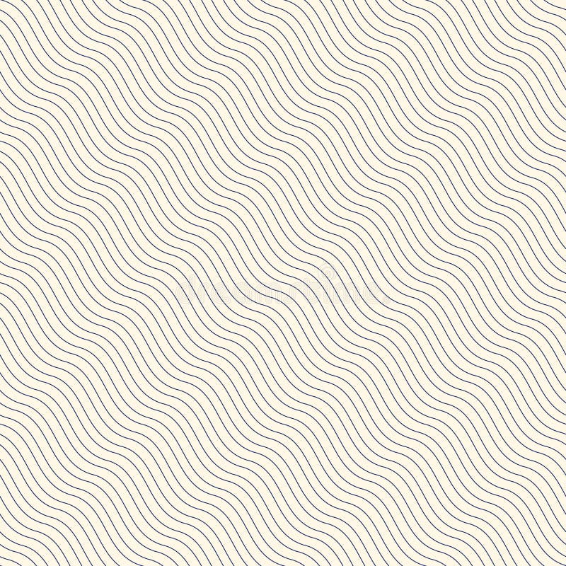 Outline Wavy Horizontal Repeated Lines Abstract Background. Seamless ...