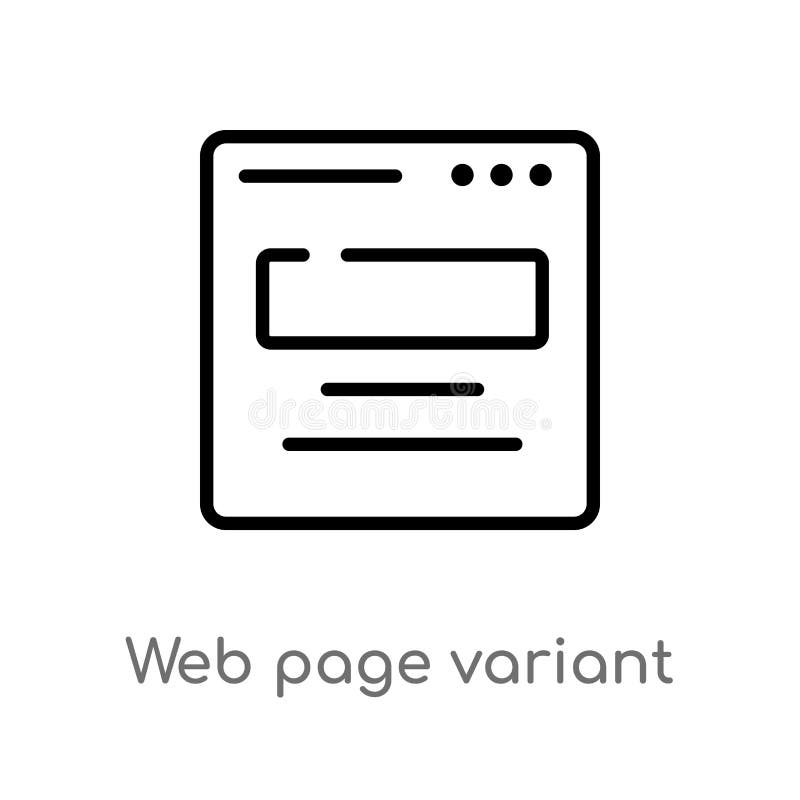 Web Page Variant Icon Vector Sign and Symbol Isolated on White ...