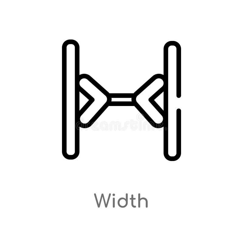 Outline Width Vector Icon. Isolated Black Simple Line Element ...