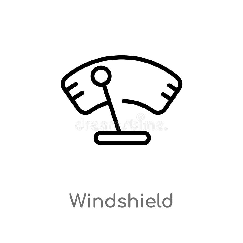 Windshield Icon in Different Style Vector Illustration. Two Colored and ...