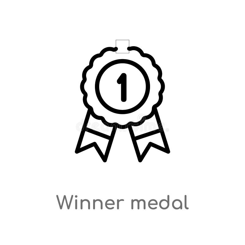 Winner Medal Icon on White Background. Simple Element Illustration from ...