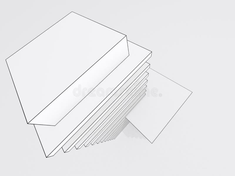 Outline Wire Frame Model of an Abstract Building Exterior, 3d Stock ...