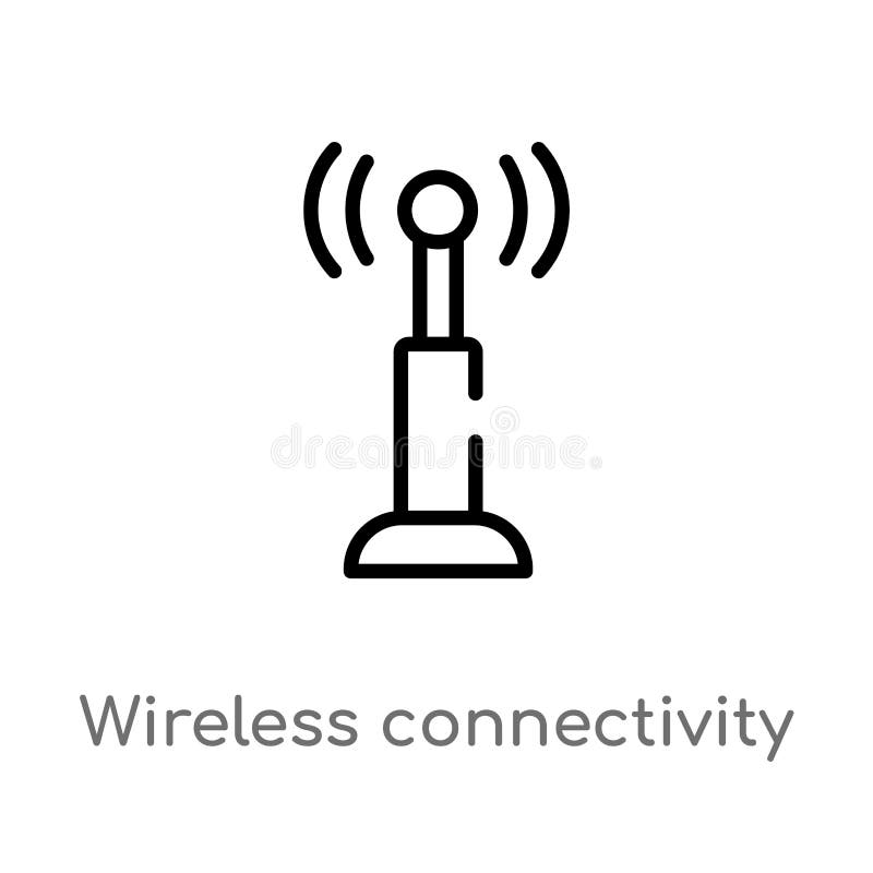 Wireless Connectivity Icon on White Background. Simple Element ...