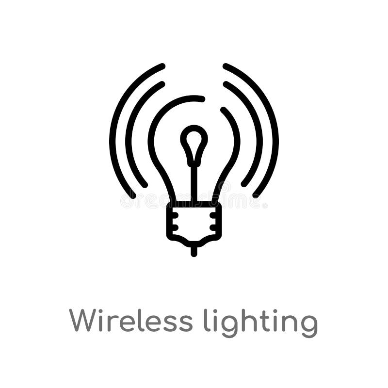Outline Wireless Vector Icon. Isolated Black Simple Line Element ...