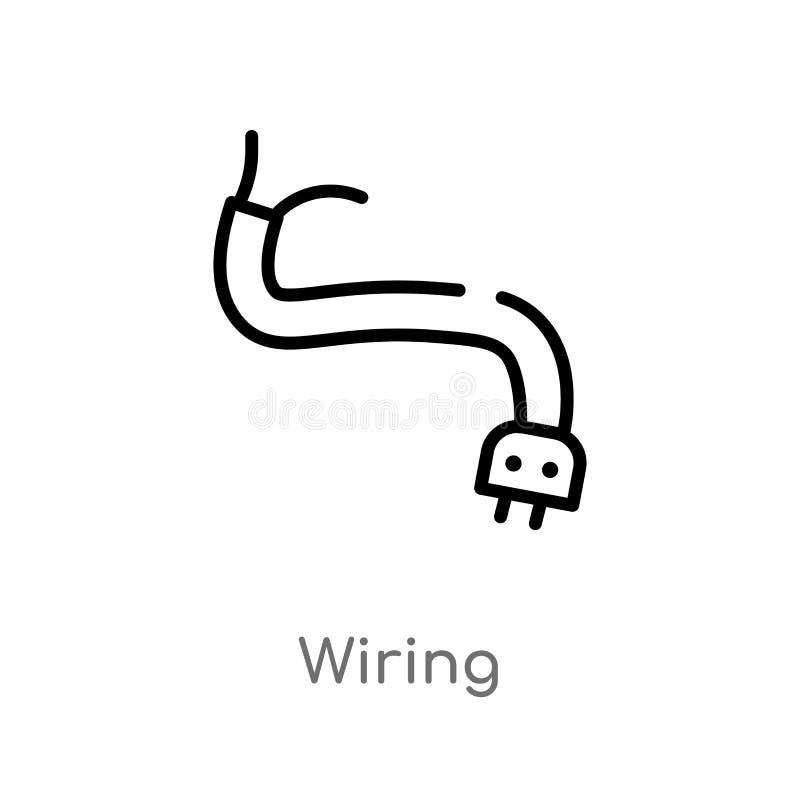 Outline Wiring Vector Icon. Isolated Black Simple Line Element ...