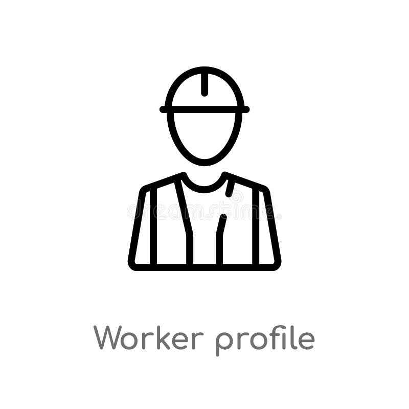 Outline Worker Loading Vector Icon. Isolated Black Simple Line Element ...