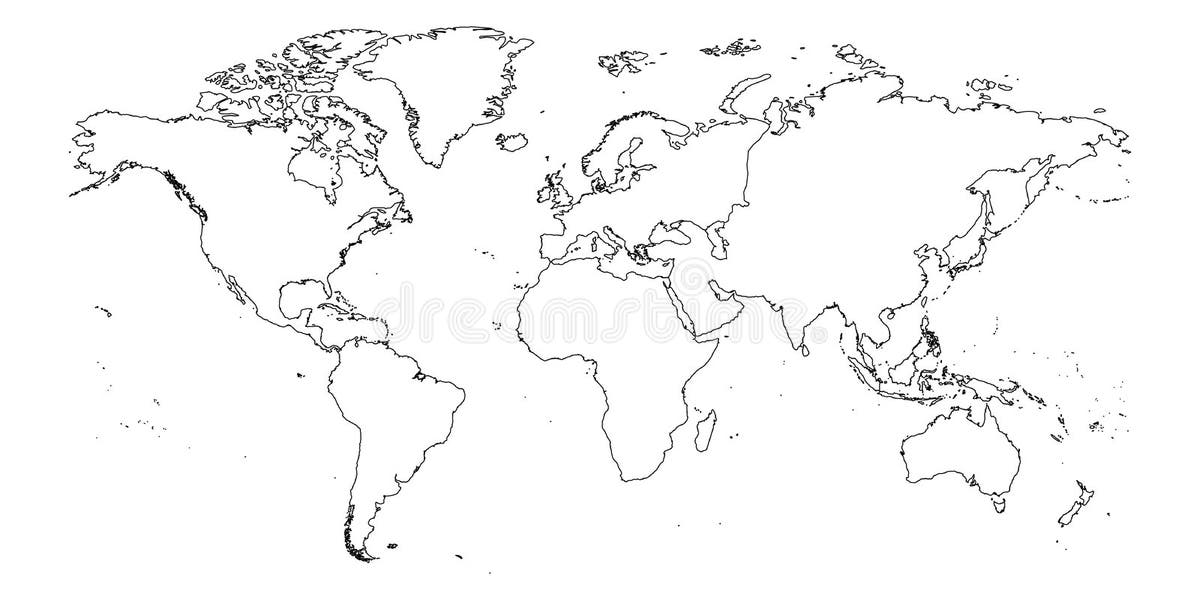 Empty World Map Outline Stock Illustrations – 1,226 Empty World Map ...