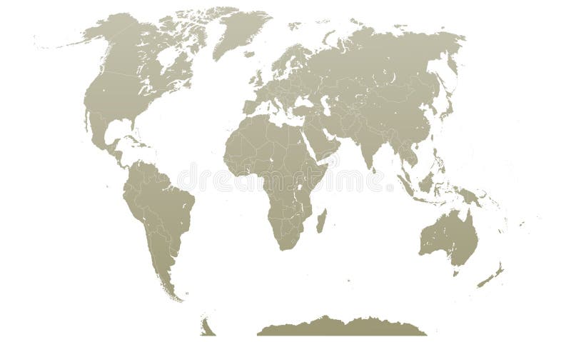 Vector World Map Template Global Outline Earth Stock Vector ...