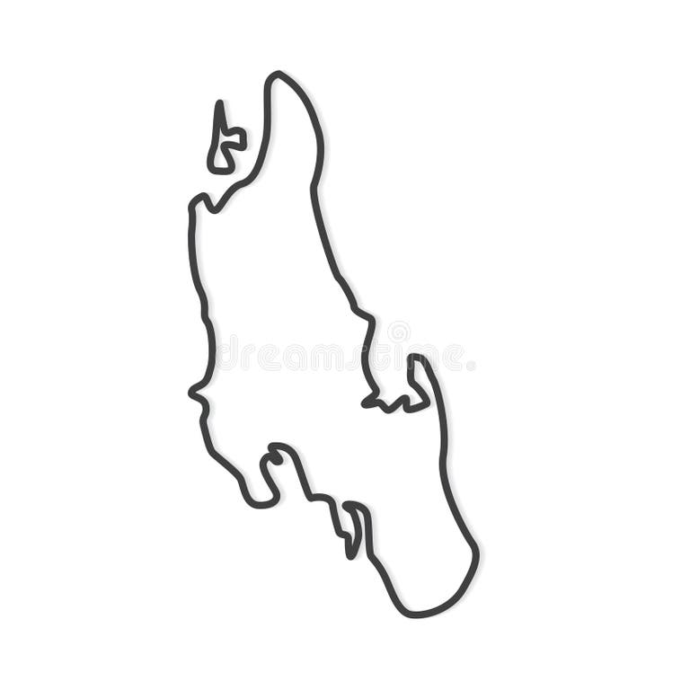Outline of Zanzibar map stock vector. Illustration of geography - 205963719