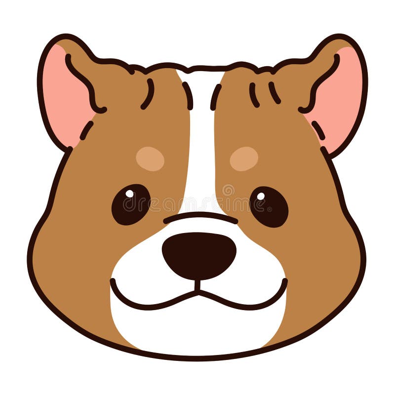 Outlined Adorable and Simple Pitbull Front Head Stock Vector ...