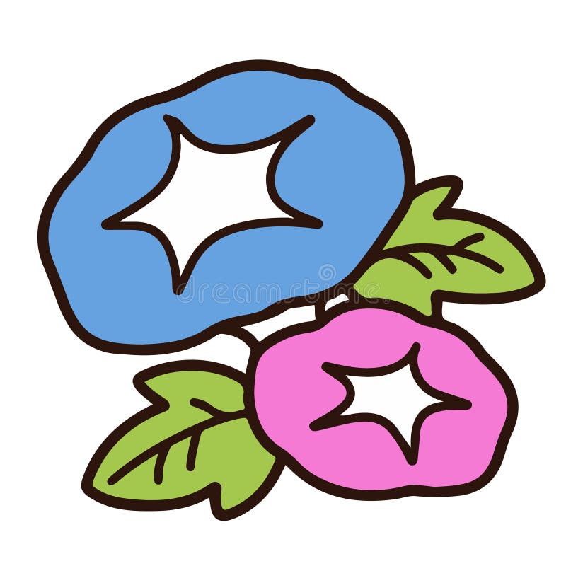 Asagao Flowers Stock Illustrations – 2 Asagao Flowers Stock ...