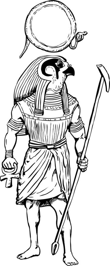 Ancient Egyptian Khat Symbol Outline Stock Illustration - Illustration ...