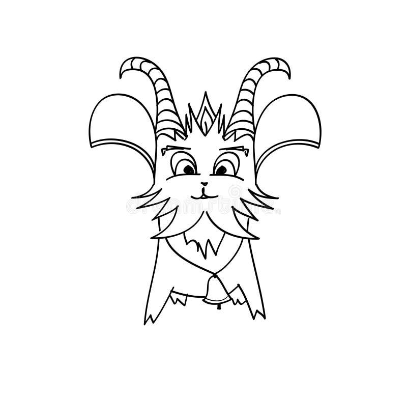 Outlined billy goat stock vector. Illustration of isolated - 16346330