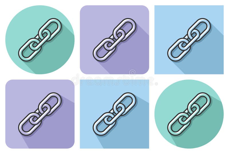 Outlined icon of chain stock vector. Illustration of link - 117082812