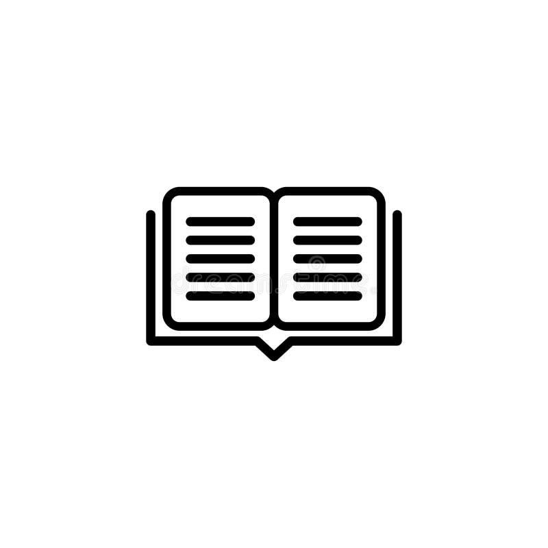 Outline Book Icon Vector. Bookmark Icon. Black Book Icon. Outline Book ...