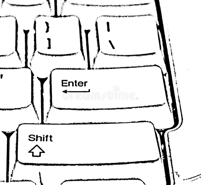 Outlined Keyboard stock image. Image of computer, shift - 3547189