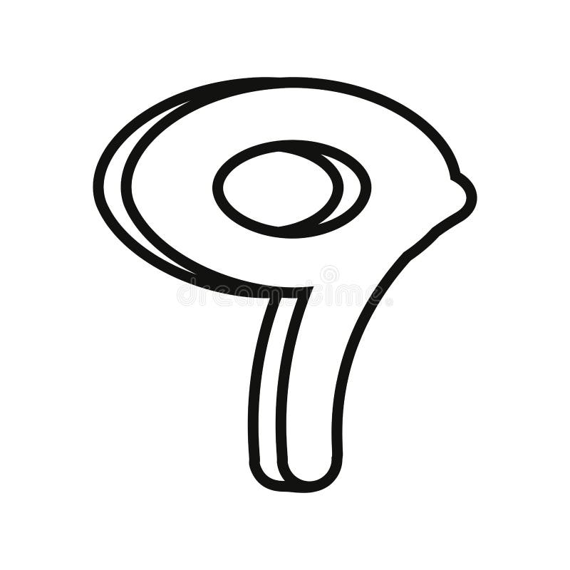 Outlined Number on White Background Stock Illustration - Illustration ...