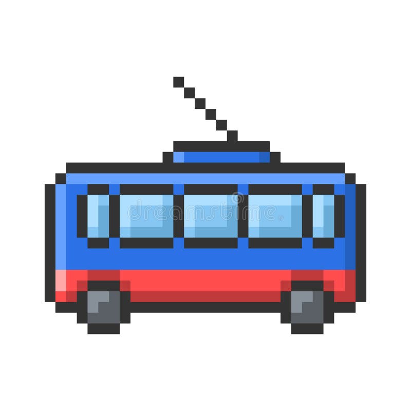 Outlined Pixel Icon of Trolleybus Stock Vector - Illustration of ... Outlined Pixel Icon of Trolleybus Stock Vector - Illustration of ...