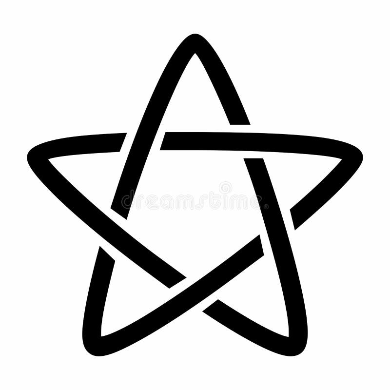 Outlined rounded star icon stock illustration. Illustration of vector ...