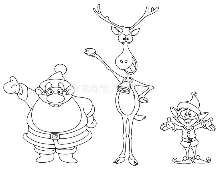 Rudolph Outline Stock Illustrations – 375 Rudolph Outline Stock ...