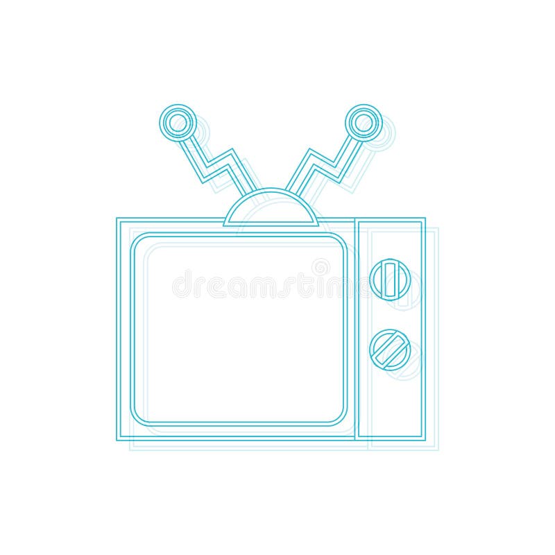 Old style tv icon. Vector stock vector. Illustration of watch - 397267943