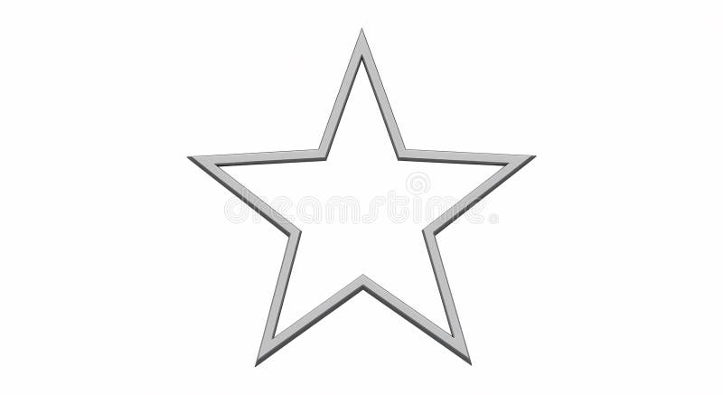 Outlined Star Shape on White Background Abstract Design Element Stock ...