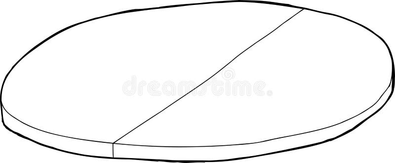 Outlined Tabletop with Partition Stock Illustration - Illustration of ...