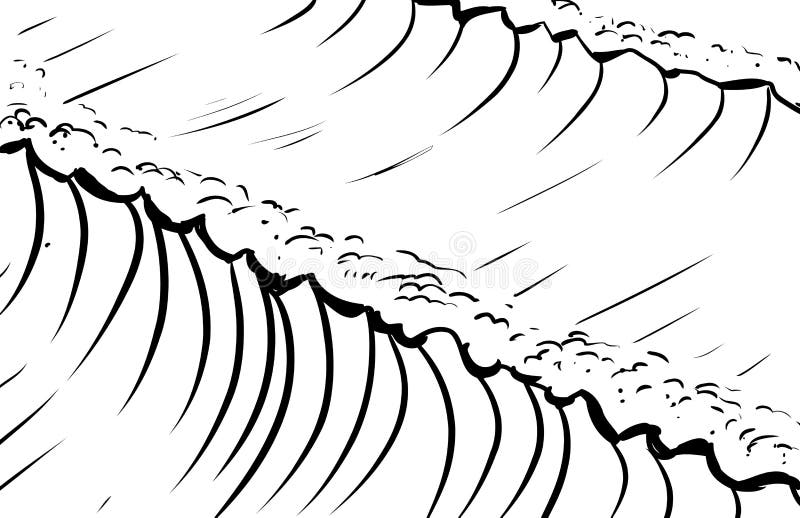 Outlined Tidal Waves Background Stock Illustration - Illustration of ...