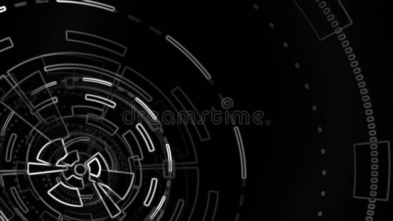 Outlined Video Background Component. Abstract Round Animation. Stock ...
